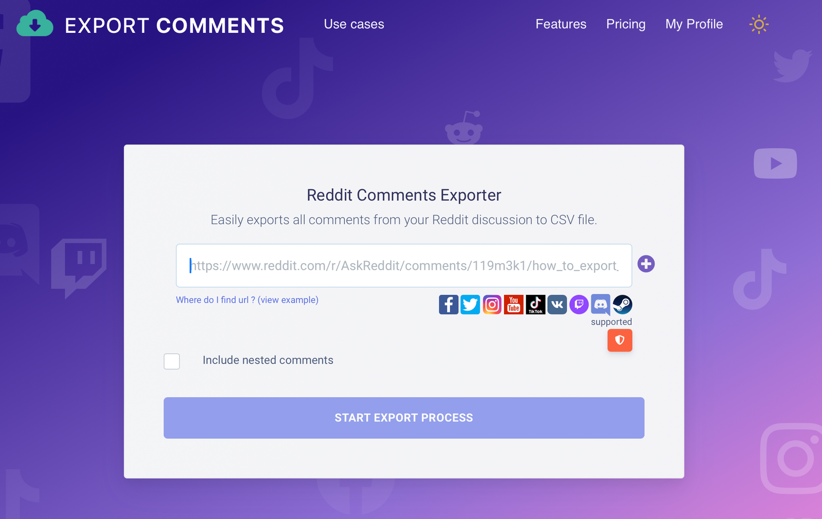 How to Export Reddit comments